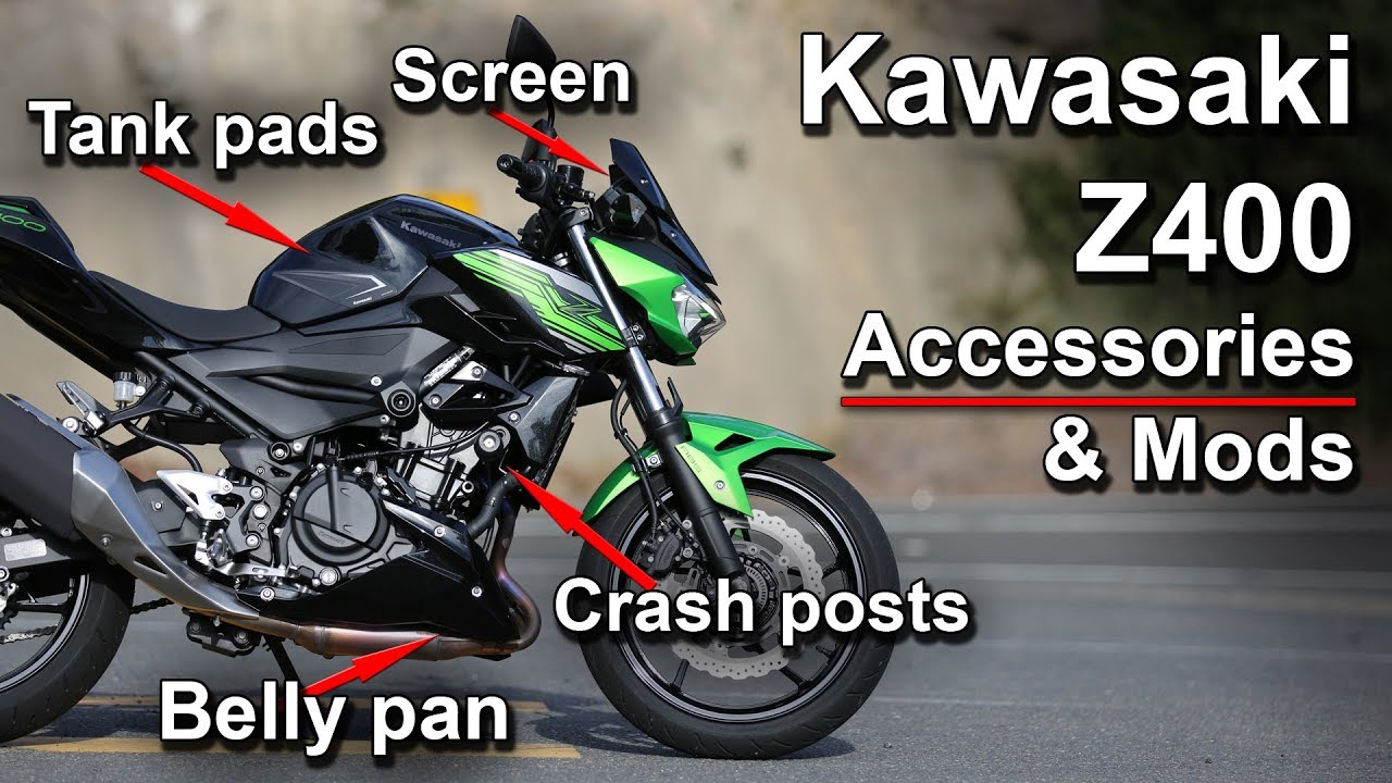 2019 Kawasaki Z400 - Accessories & Mods - YouTube