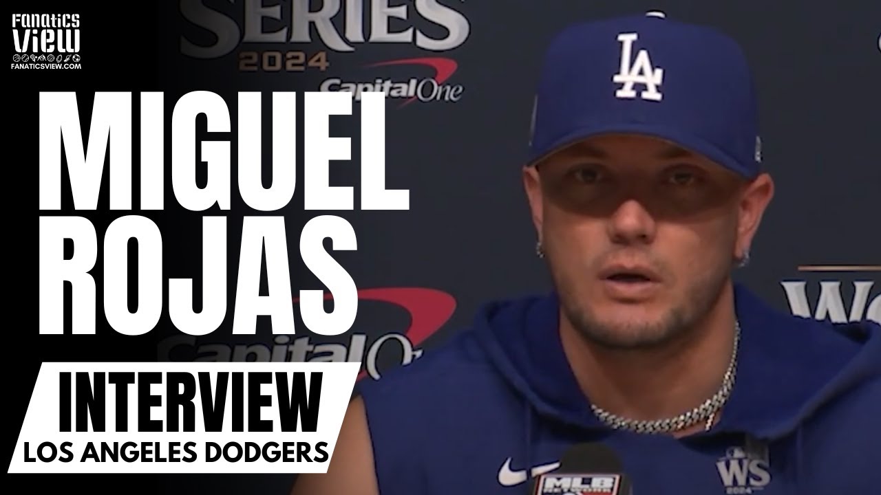 Miguel Rojas Discusses Being Added to Dodgers World Series Roster ...