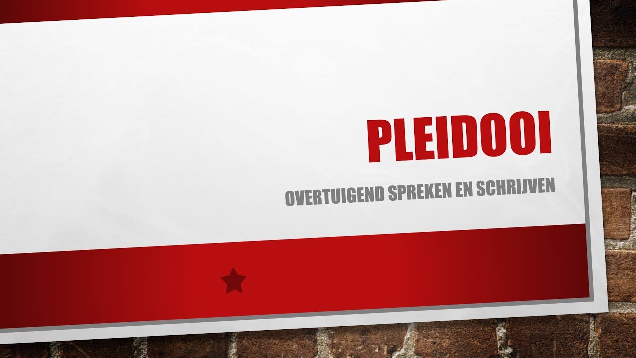 Het pleidooi: hoe spreken voor een groep? - YouTube