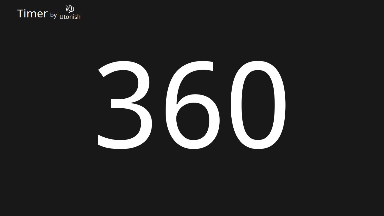 360 Second Countdown Timer - YouTube