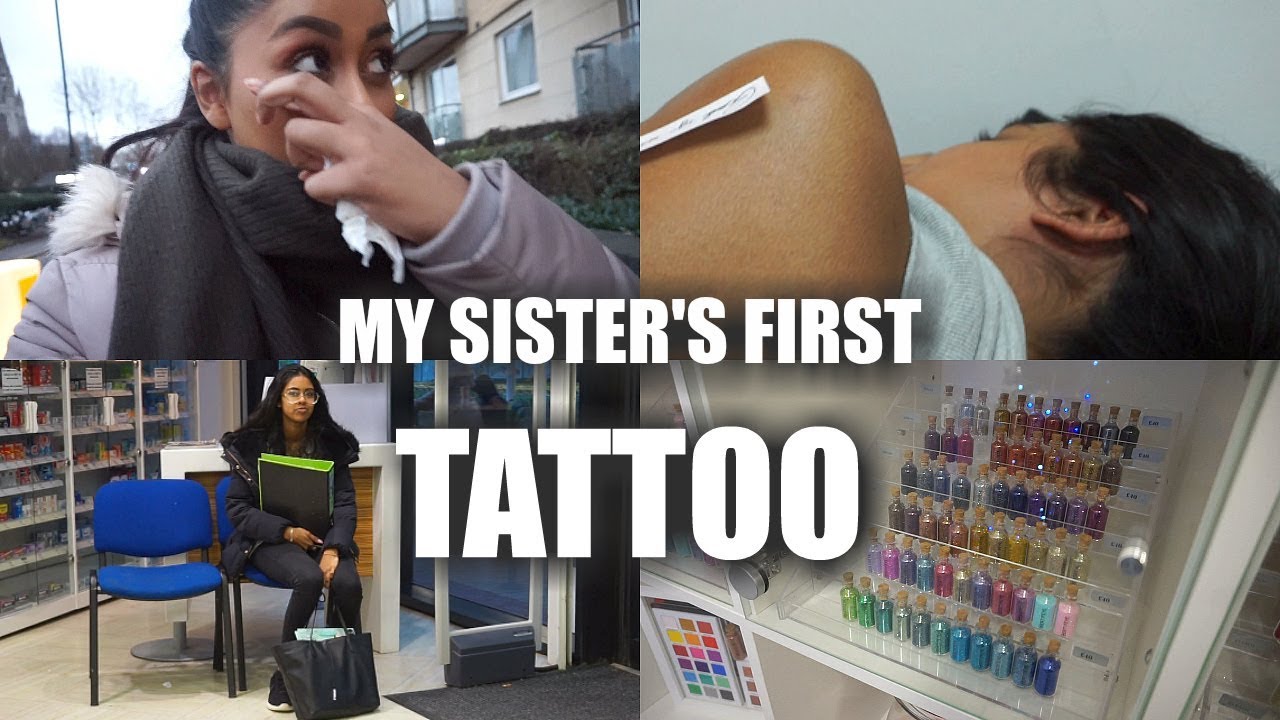 MY SISTER'S REACTION TO HER FIRST TATTOO! Vlog #12 - YouTube