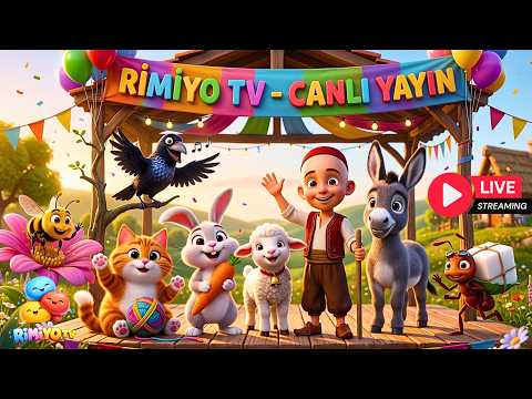 🔴 CANLI: En Sevilen Bebek ve Çocuk Şarkıları 🐾 Eğitici Çocuk Videoları | RİMİYO TV 7/24