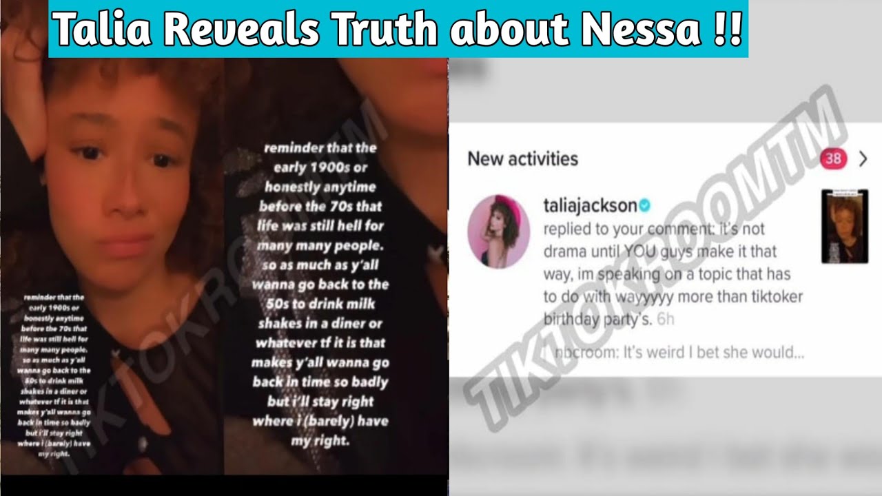 Talia Jackson Replies to Nessa Barrett's 1920 Themed Party Related ...