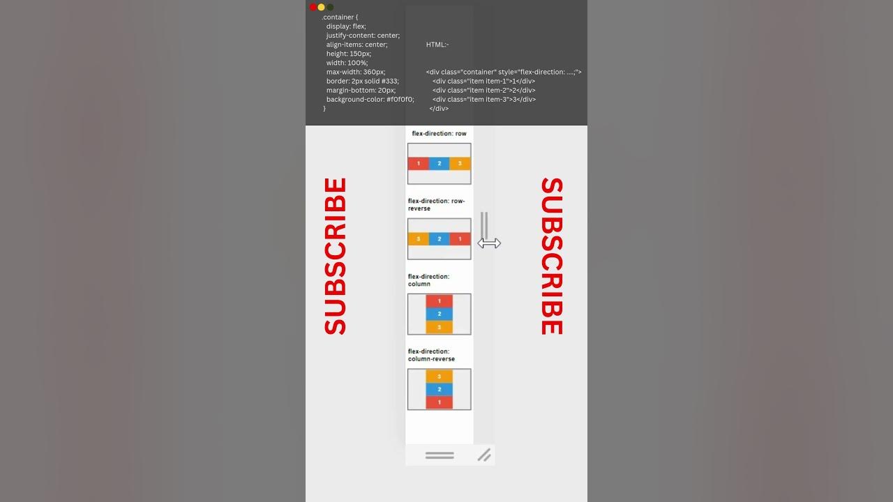 Stop All Flexbox Direction Property In One Shorts Shorts Css Css3 Frontend Coderbro04 