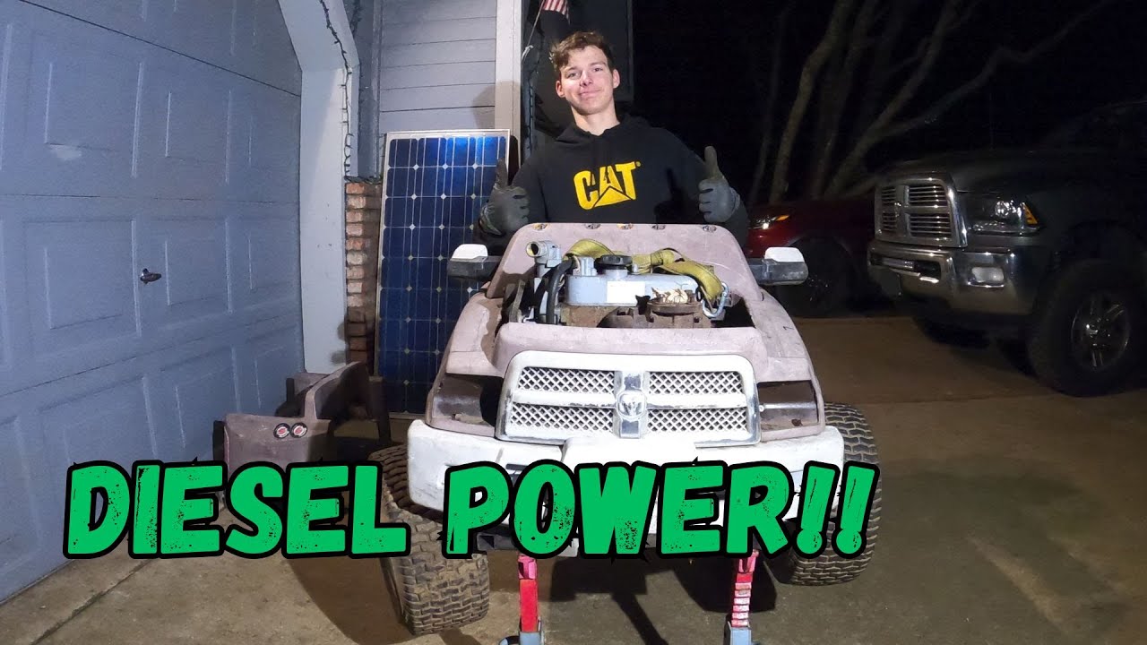 Cummins Power Wheels Get's Marketplace Diesel Engine!! - YouTube