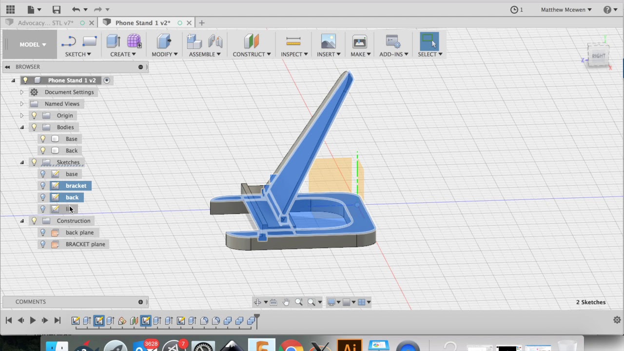 Fusion 360 Basics Browser and Timline - YouTube