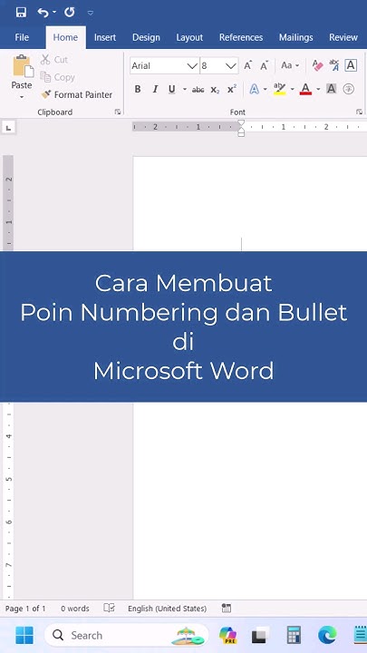 Cara Membuat Poin Bullets dan Numbering di Word #microsoftword - YouTube
