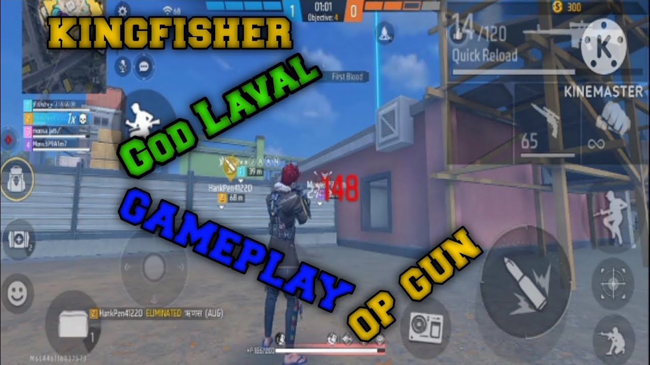 God Laval gameplay kingfisher gun OP GAMEPLAY in garena Free fire max ...