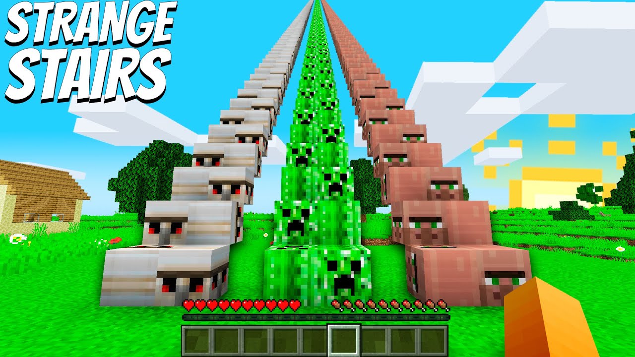 Where do lead STRANGE STAIRS in Minecraft ? IRON GOLEM STAIRS vs ...