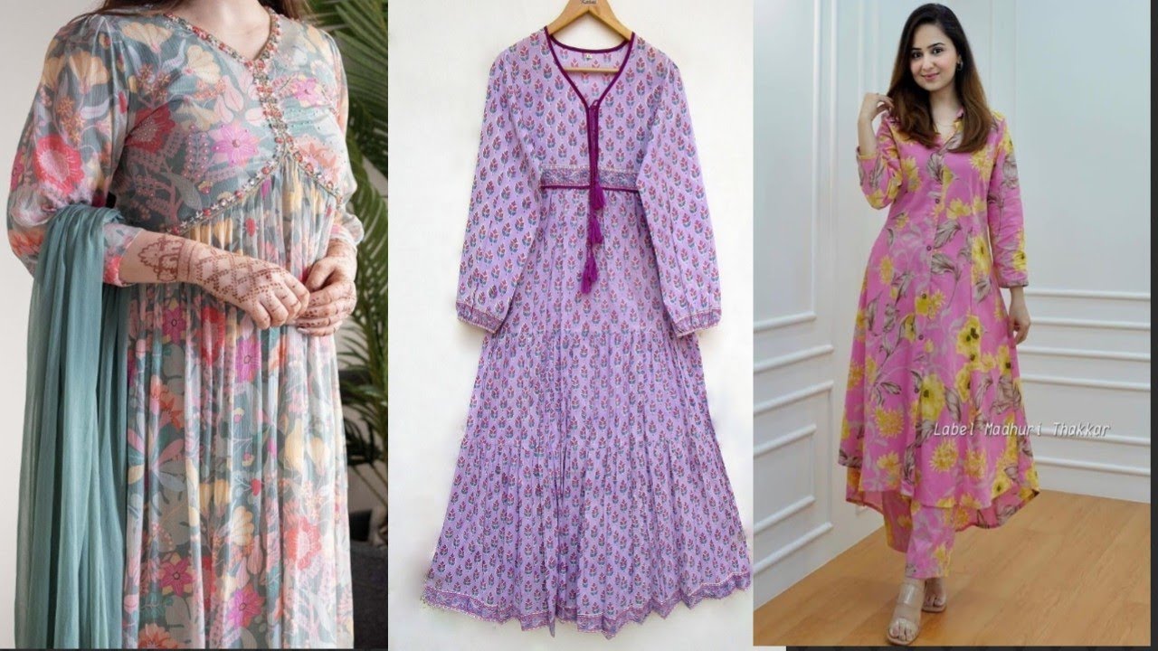 Summer dress design2024||lawn maxi design2024||FashionWithFatima4427 ...