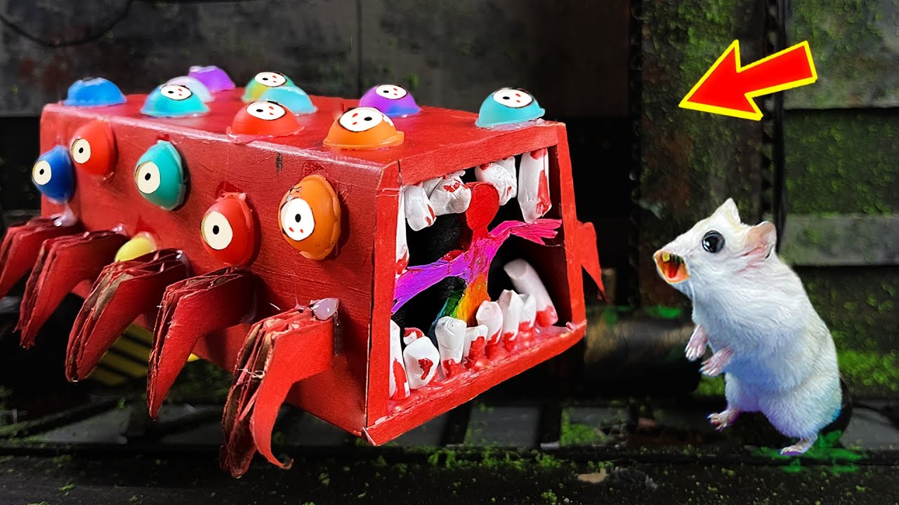 DIY TRAIN EATER combines Pop It 🐹 Hamster Escapes from Train Eater Trevor Henderson in real life ...