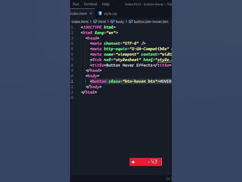 Button Hover Animation Effects CSS #shorts - YouTube