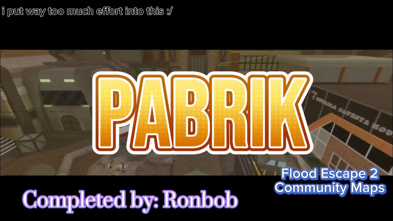 Pabrik - FE2CM ( Flood Escape 2 Community Maps ) - YouTube