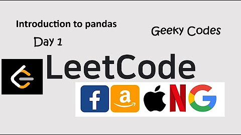 Introduction to Pandas| LeetCode - YouTube