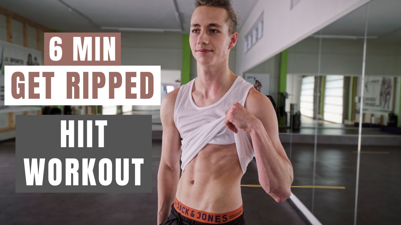 6 MIN Get Ripped HIIT Workout - No Equipment / Advanced | GREP Sports ...
