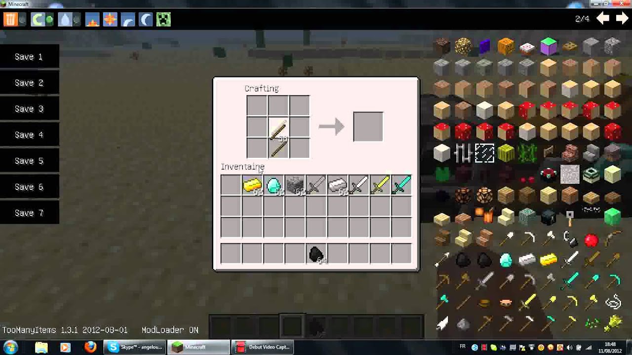 comment faire une armure et des outils de base - minecraft - YouTube
