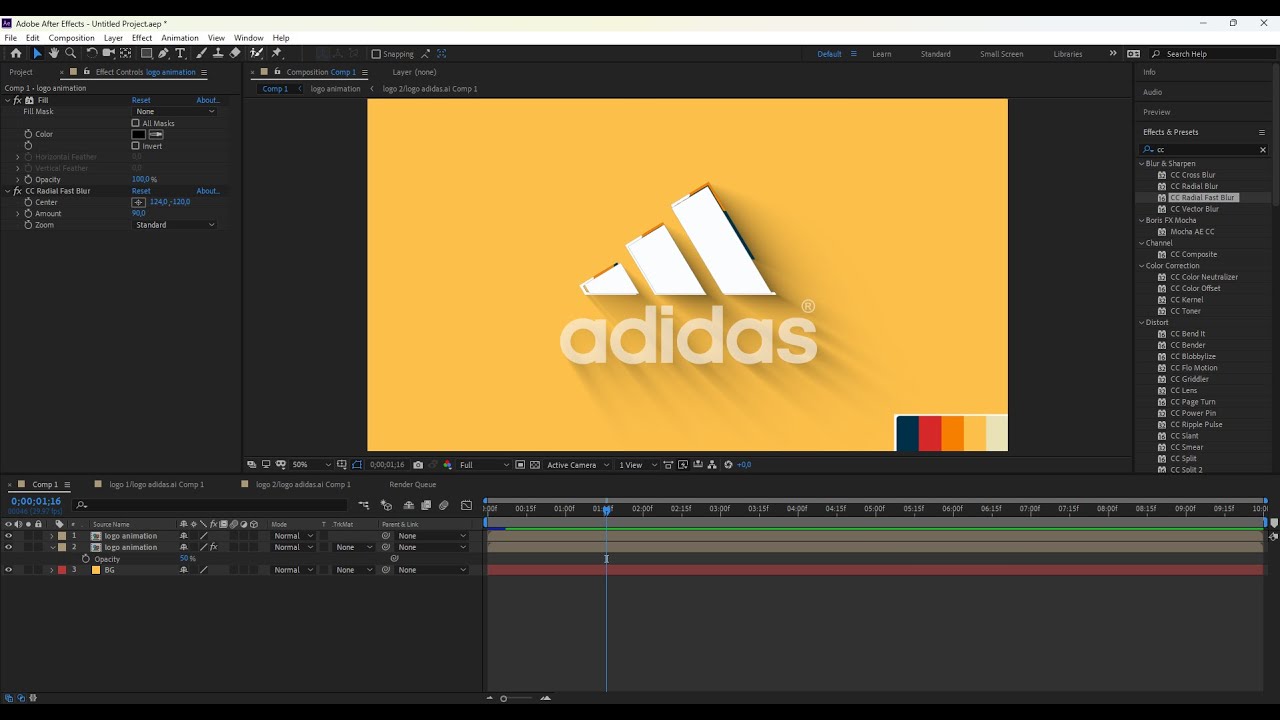 ADIDAS LOGO ANIMATION AFTER EFFECT - YouTube