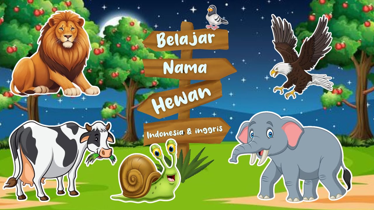 Belajar Mengenal Nama dan Suara Hewan Bahasa Indonesia dan Inggris ...