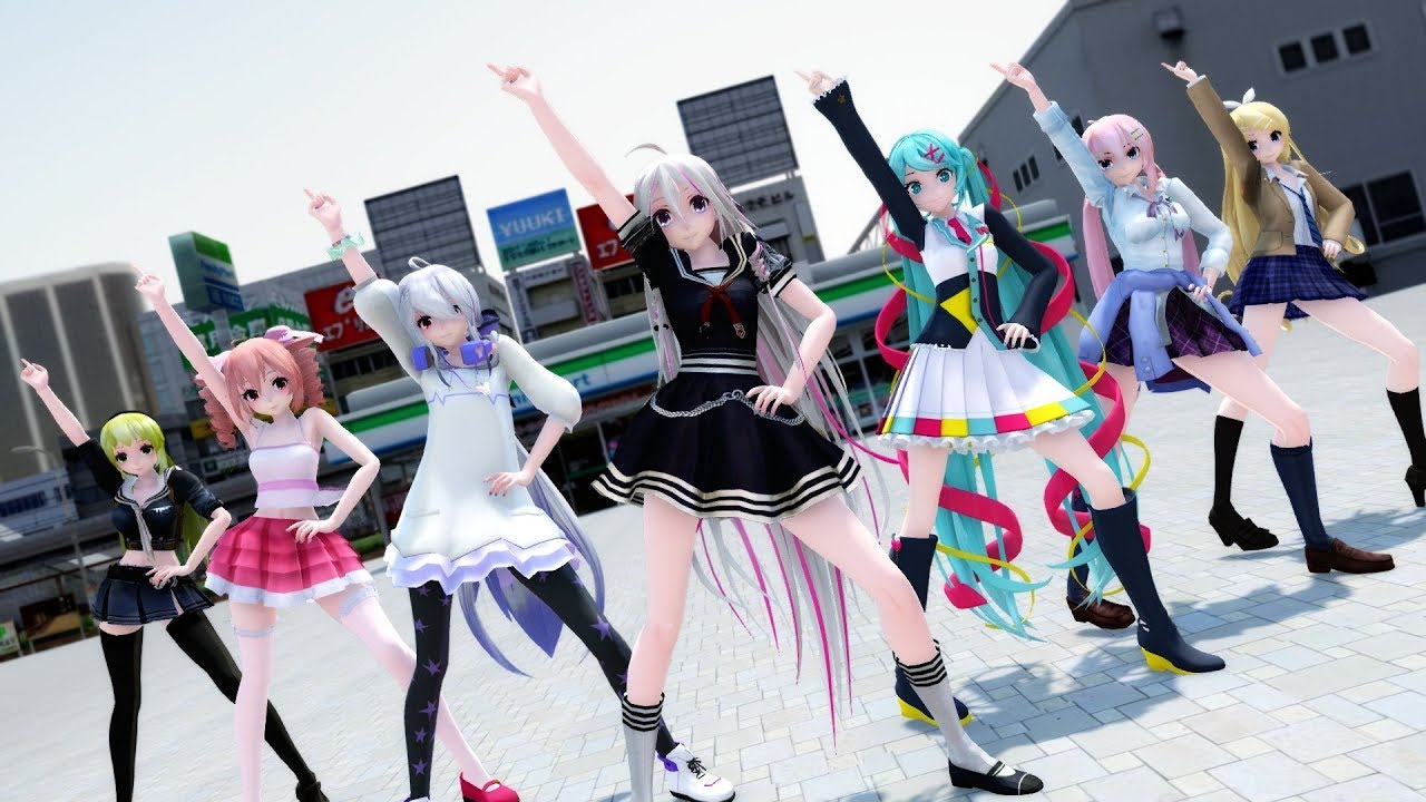 【MMD】IA - HIGHER【Haku IA Gumi Rin Luka Miku Teto】[4K] - YouTube