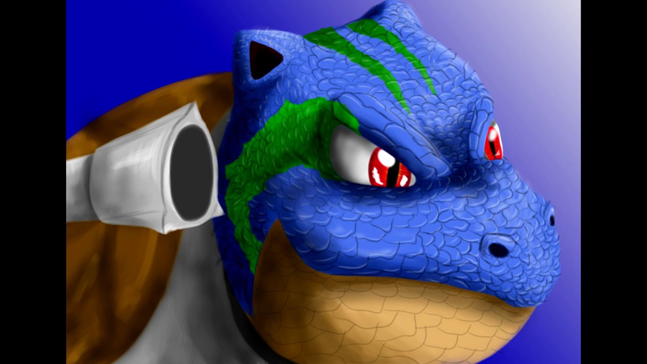 Dibujando a 🖌BLASTOISE CLON🖍FanArt 🖍 - YouTube