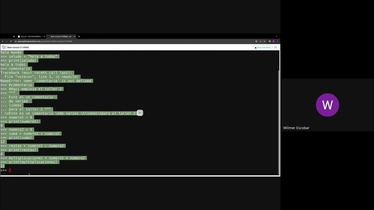 PYTHON ESSENTIALS - SINTAXIS BÁSICA DE PYTHON - YouTube