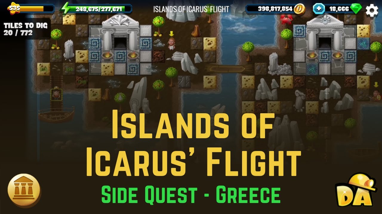 Islands of Icarus' Flight - Greece Side Quest - Diggy's Adventure - YouTube