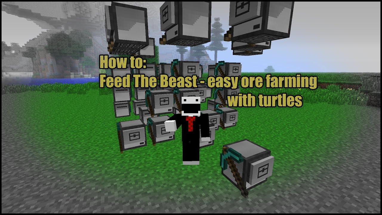 Minecraft | Feed the Beast - How to: easy ore farming with turtles ...