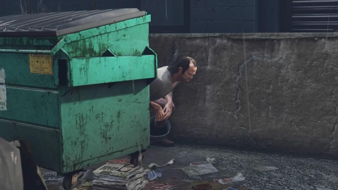 GTA 5 - Trevor Poops On The Ground - YouTube