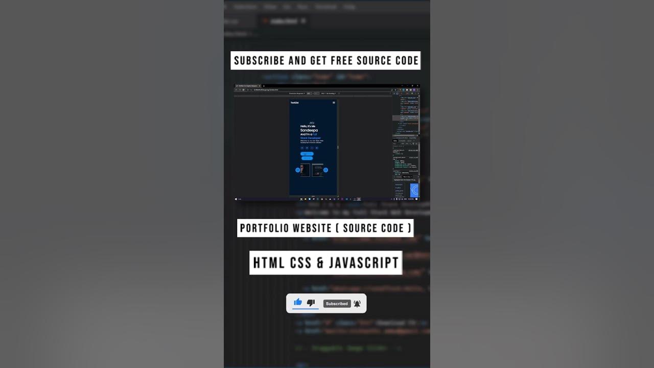 Portfolio Website ( Source Code ) - How to Make a Portfolio Website ...