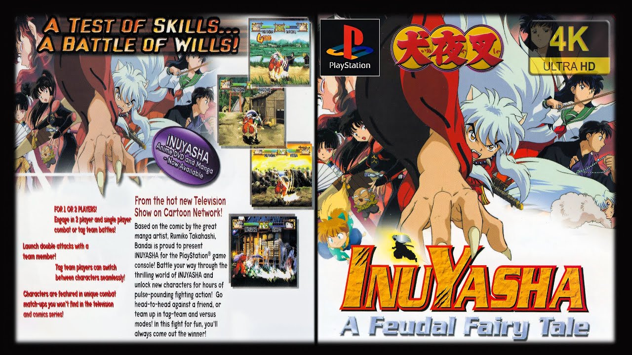 Inuyasha: A Feudal Fairy Tale | 4K60ᶠᵖˢ | Longplay (PlayStation 1 ...