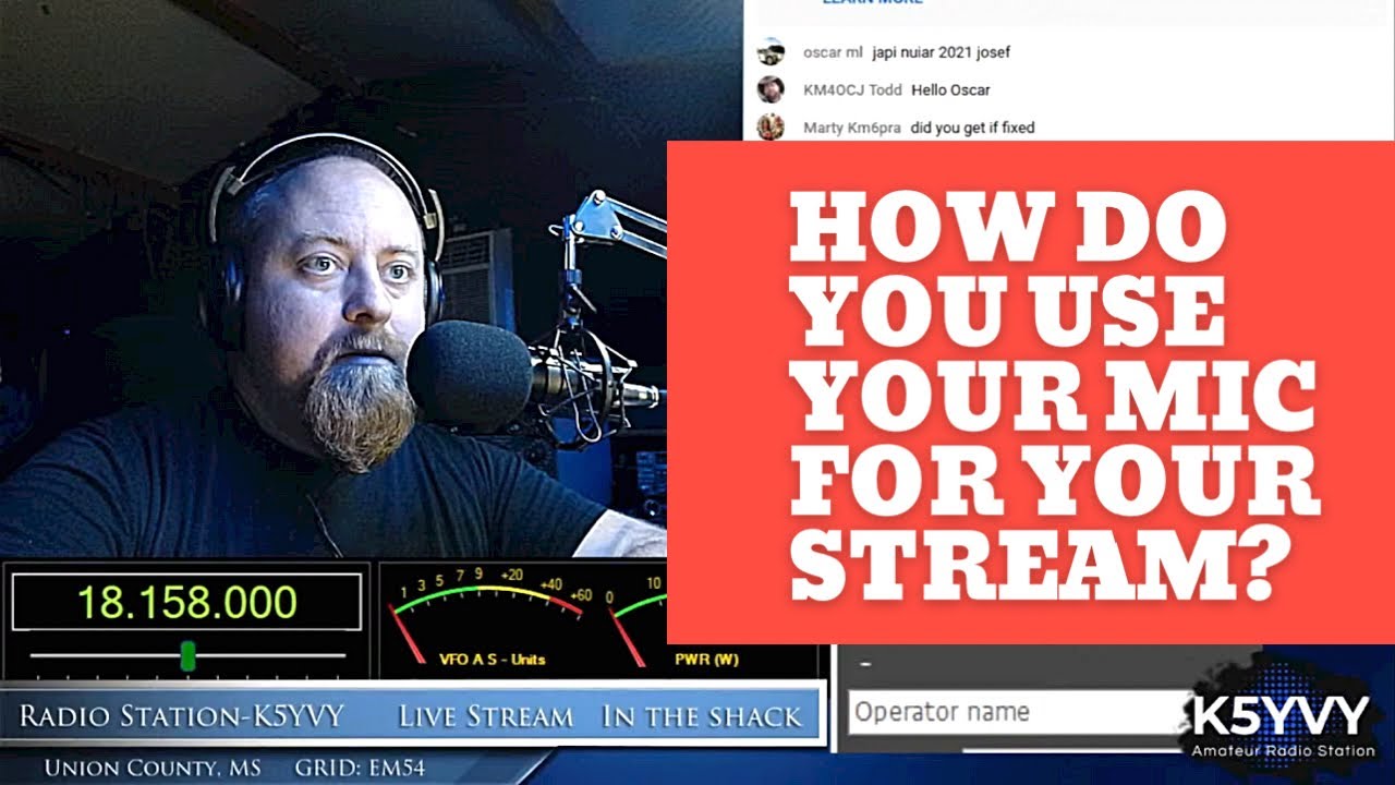 Microphone setup | icom Ham Radio | Live streaming - YouTube
