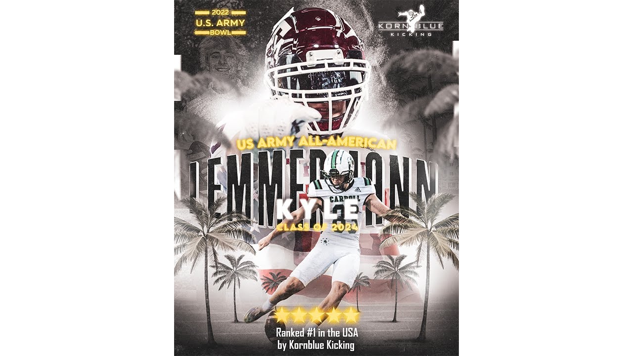 Kyle Lemmermann #1 Kicker in the USA. Kornblue Kicking Dallas TX camp ...