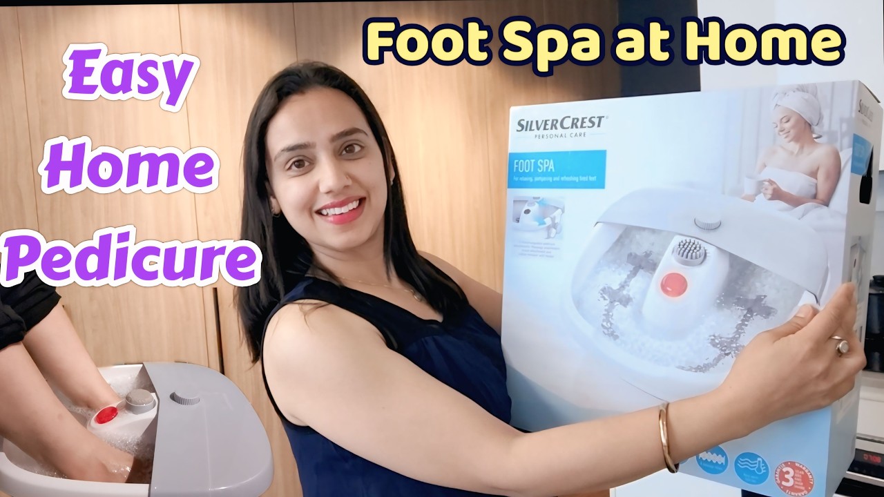 Pamper Your Feet !🤩 Relaxing PEDICURE at Home | Silver Crest FOOT SPA ...