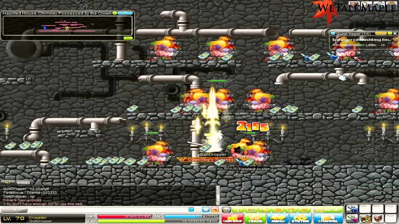MapleStory GMS Level 70 UE Crusader Training at jesters (Update) - YouTube