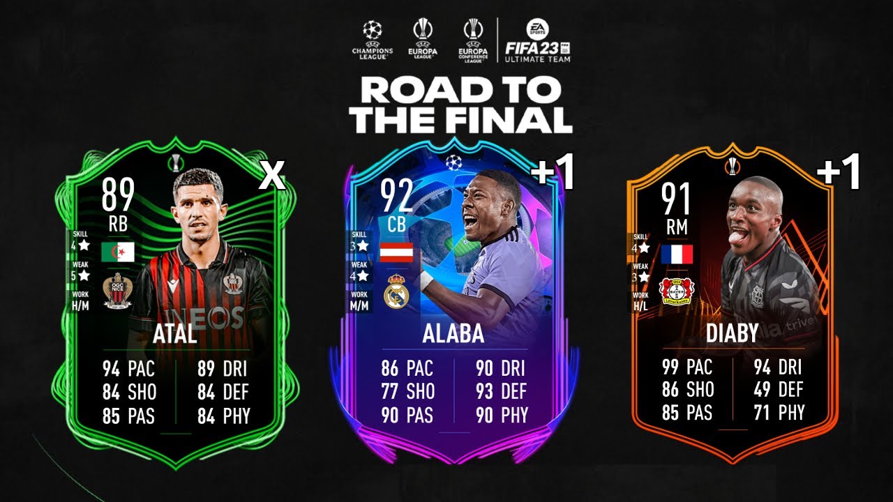 SUBEN DIABY Y ALABA! TODOS LOS UPGRADES DE LAS CARTAS RTTF UCL UEL Y ...