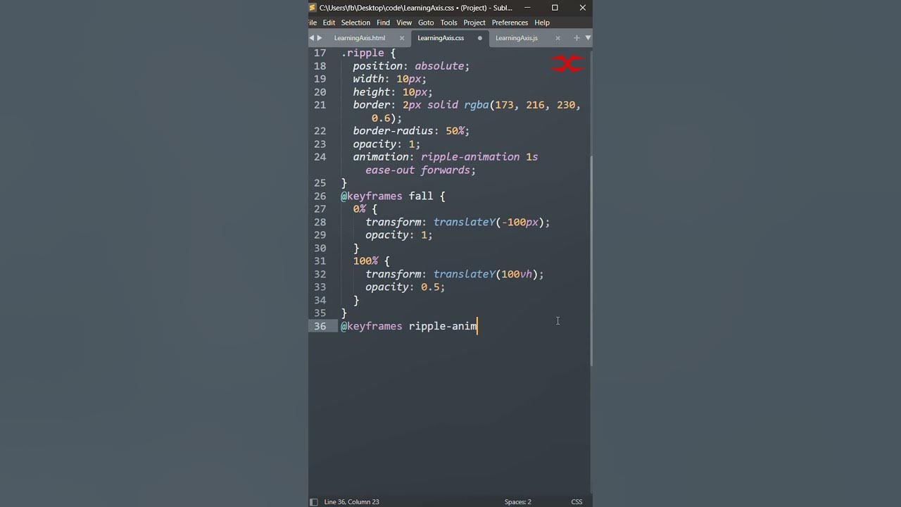 Raindrop Effect | HTML CSS JavaScript - YouTube