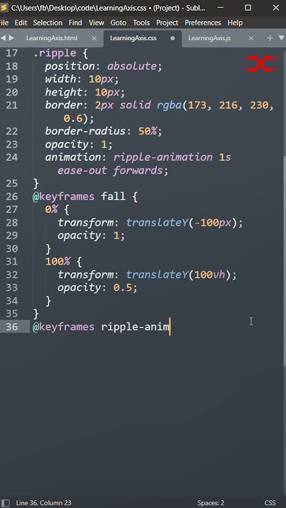 Raindrop Effect | HTML CSS JavaScript - YouTube