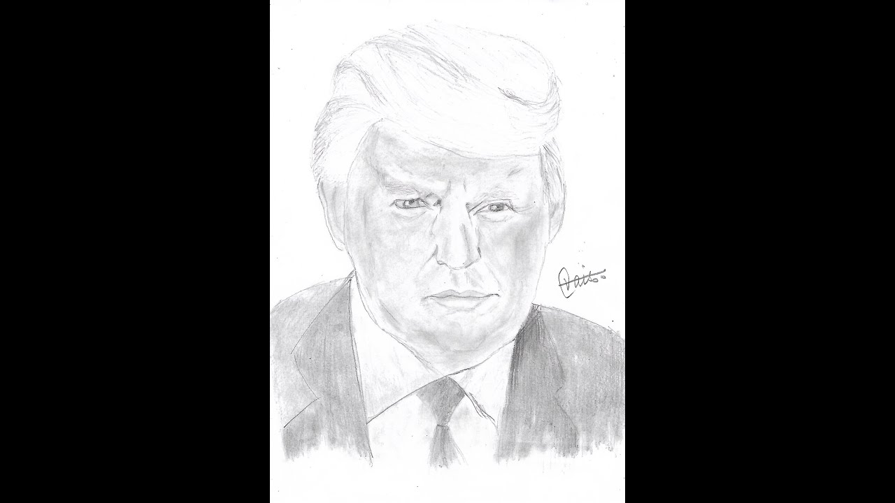 DRAWING OF THE US PRESIDENT DONALD TRUMP - YouTube