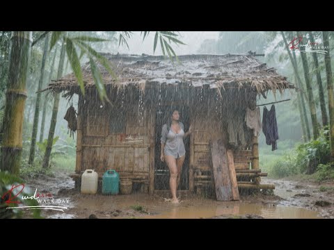 HEAVY RAIN STORM SEASON IN ASIAN MOUNTAIN VILLAGE LIFE, MOST PEACEFUL AND RELAXING RURAL🥶