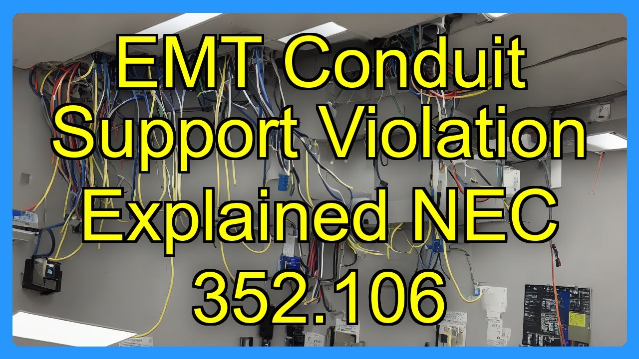 EMT Conduit Support Violation Explained NEC 352.106 - YouTube