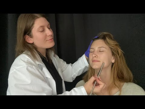 [ASMR] Head to Toe Medical Exam on a Friend | Sharp or Dull, Back Exam ...