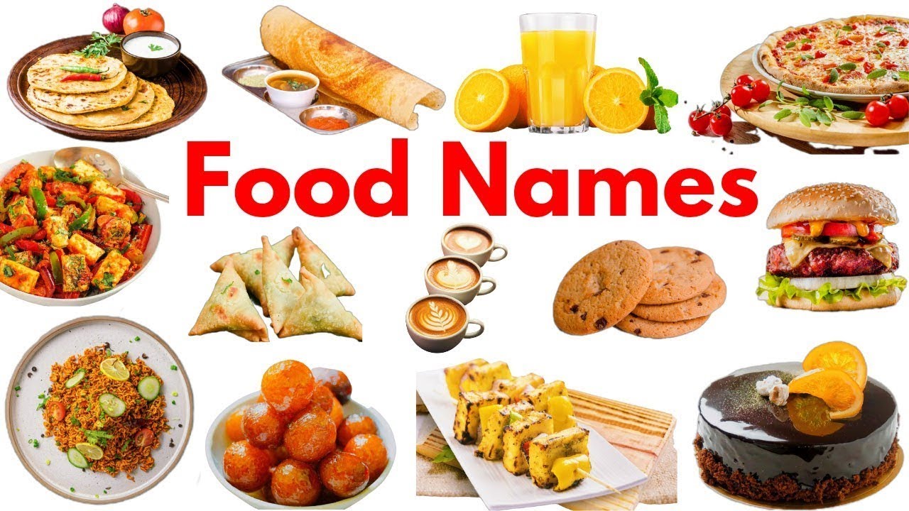 Food Vocabulary for Kids | Food Name | Food Names in English | Names of ...