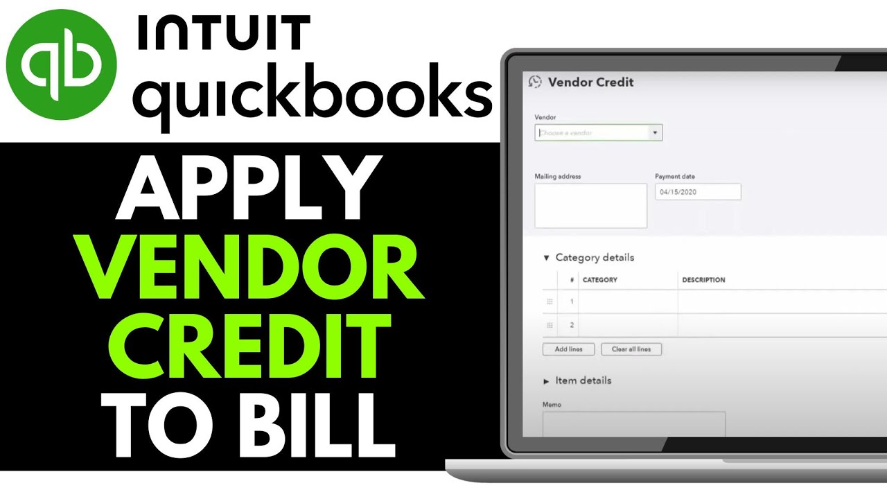 How to Apply Vendor Credit to Bill in QuickBooks Online 2025 (QUICK ...