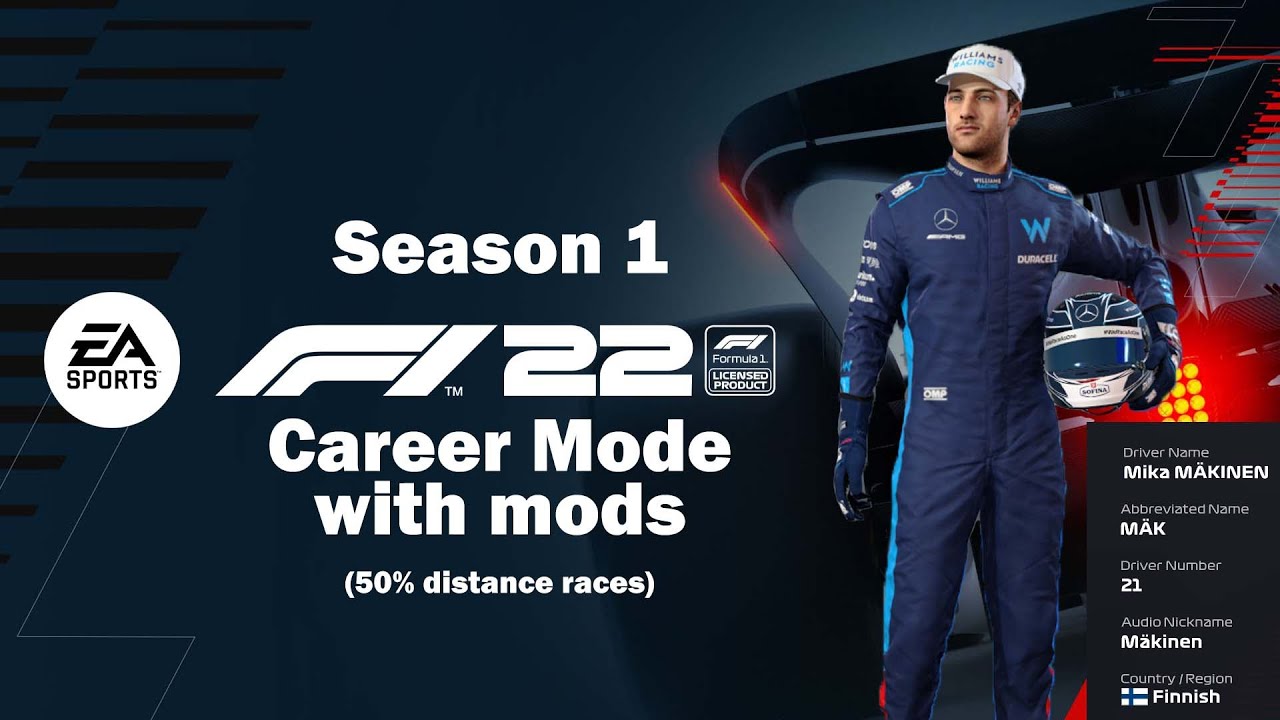 S01 R04 MIA - F1 22 Career Mode with mods - YouTube