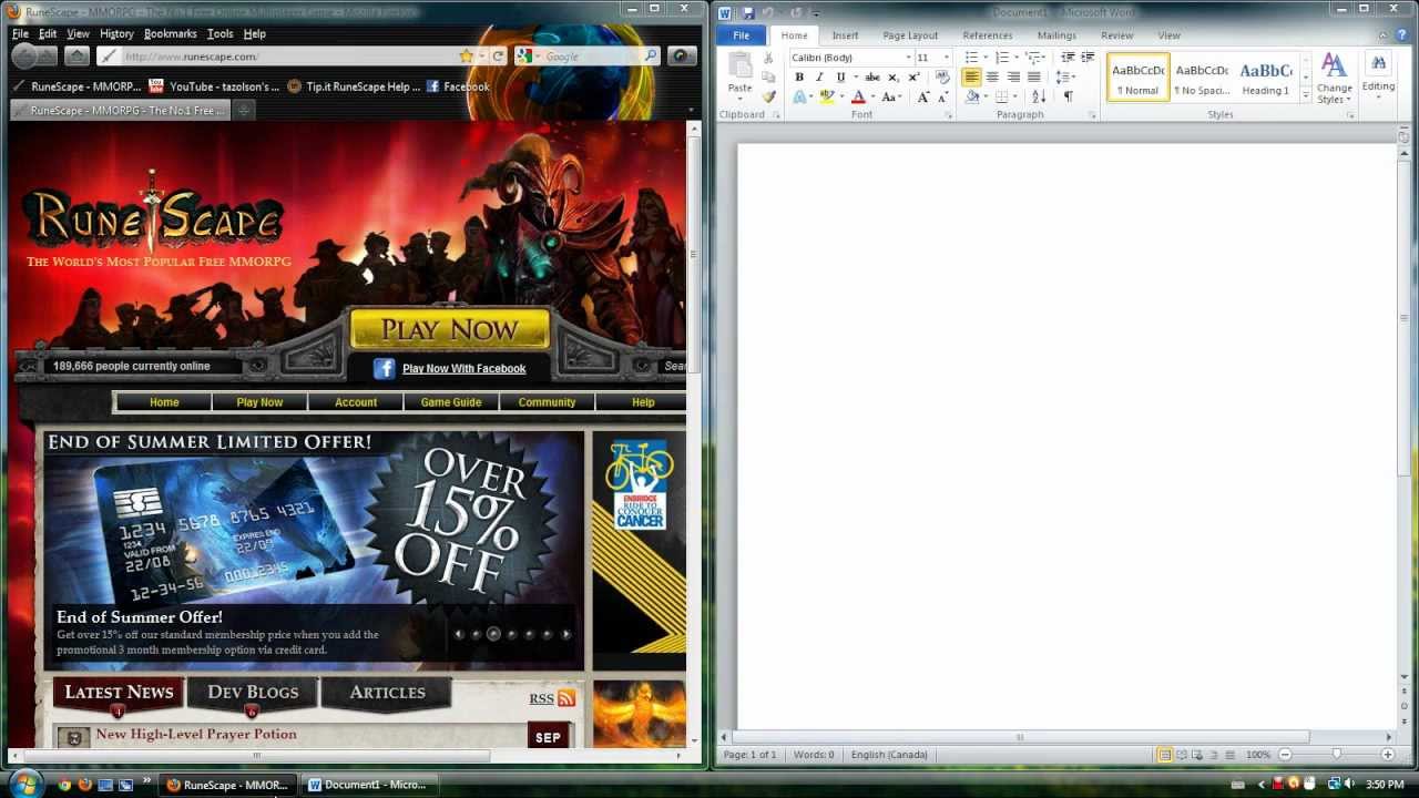 How to use the Windows 7 "splitscreen effect" on Vista, XP, etc. - YouTube
