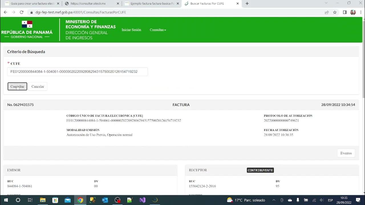 FACTURACION ELECTRONICA PANAMA JSON API REST - YouTube