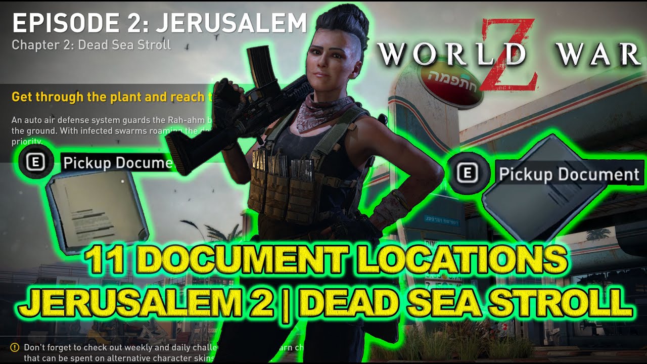 World War Z Aftermath | 11 Document Locations in Jerusalem 2 | Dead Sea ...
