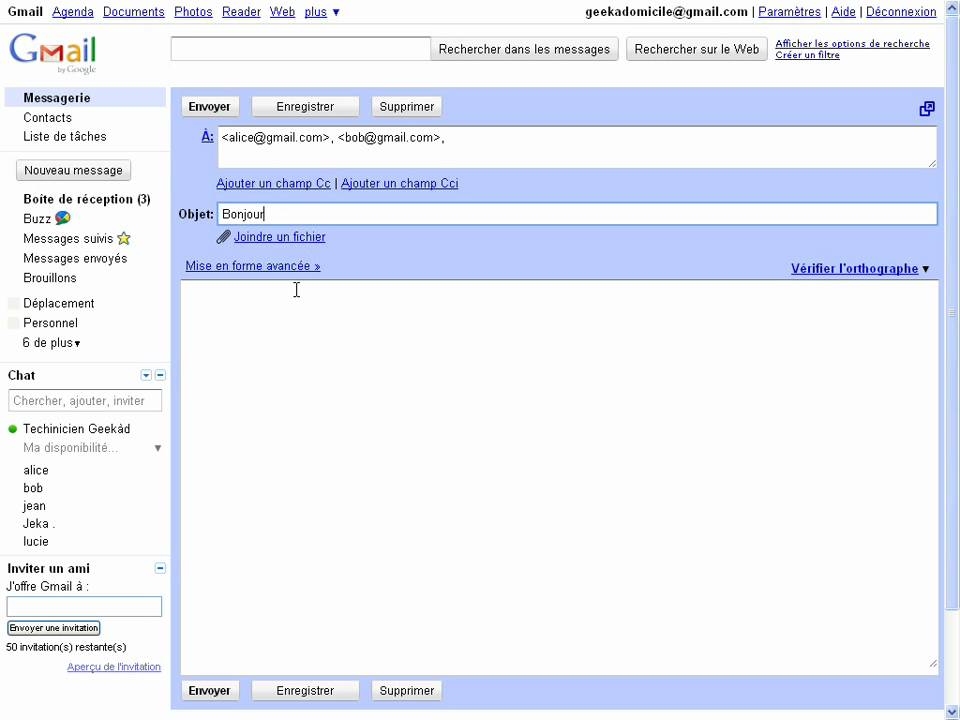 Comment enregistrer un brouillon pour envoyer le message plus tard sur ...