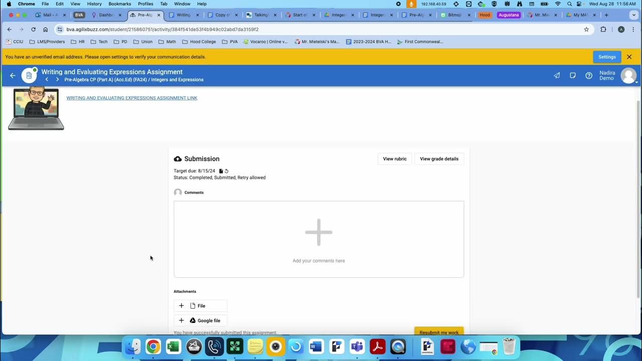 Submitting a Google Document Tutorial - YouTube