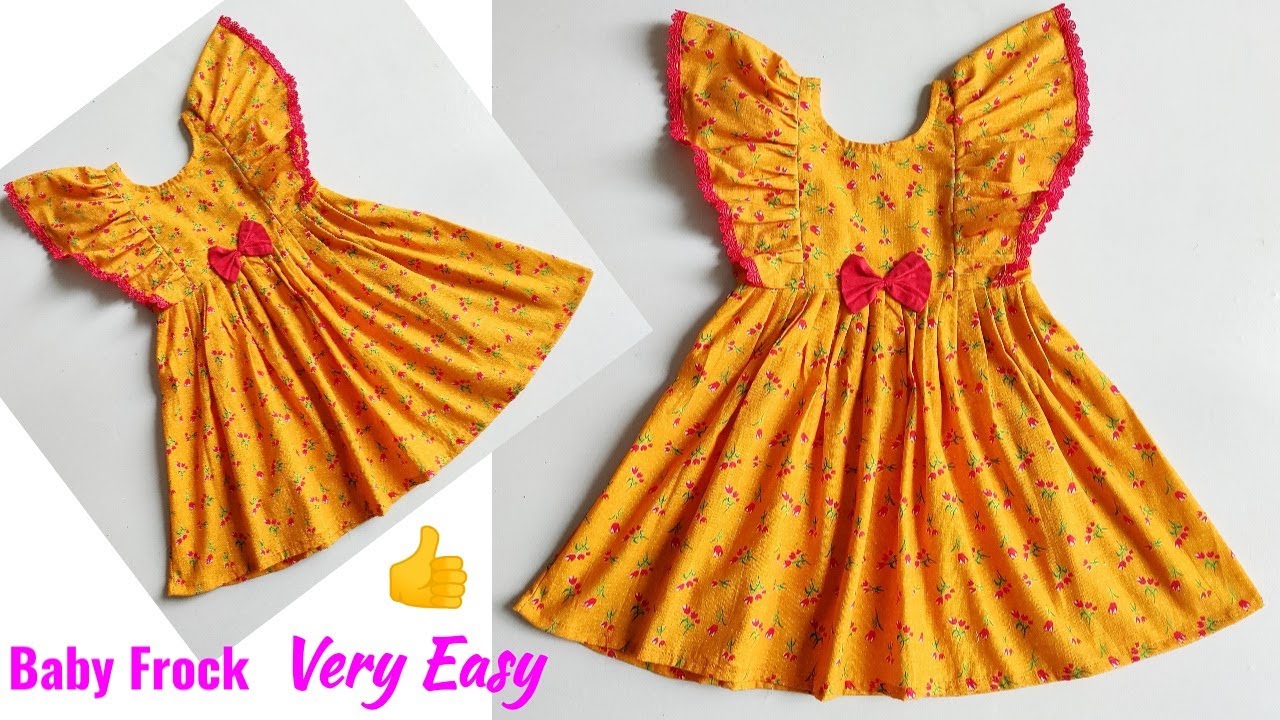 Very Easy Baby Frock Cutting And Stitching Step by Step - YouTube
